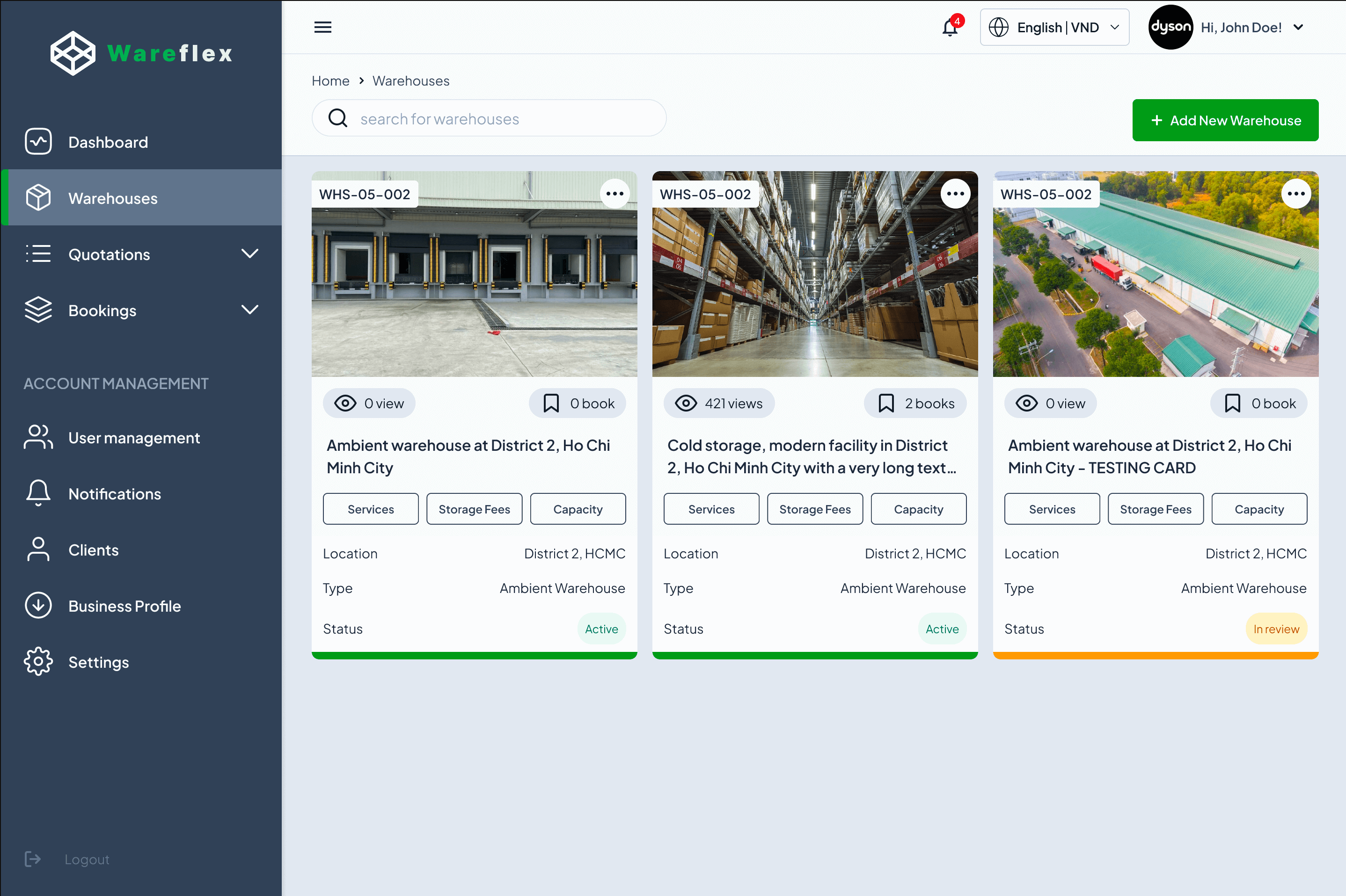 Wareflex - Vietnam's first on-demand warehousing platform